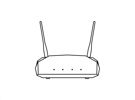 Wifi Modem Line Icon Graphic By Mlaku Banter Creative Fabrica