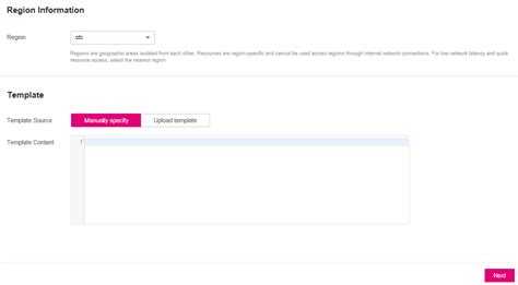 creating resources using a template using the console — resource