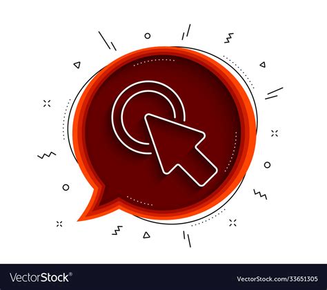 click here line icon push button sign royalty free vector