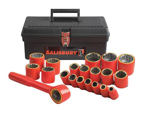 Salisbury 3 8 In Drive Size 16 Pieces Insulated Socket Set 817zk0 S204653 Grainger