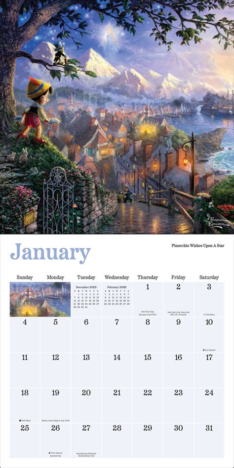 Thomas Kinkade 2026 Wall Calendar
