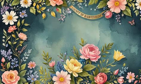 Vintage Floral Frame With Roses And Leaves Stock Illustration