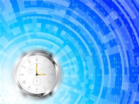 Clock High Tech Background Stock Vector Illustration Of Watch 84738924