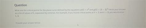 Solved Questionwhat Are The Critical Points For The Plane