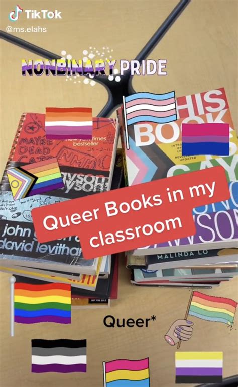 libs of tiktok on twitter teacher shows off her queer library for
