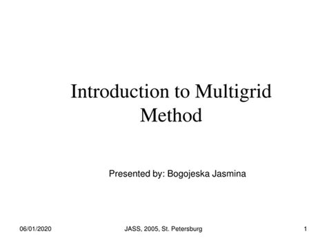 Ppt Introduction To Multigrid Method For Efficient Computational