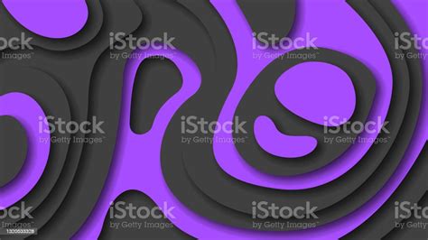 보라색과 검은 물결 추상 종이 컷 배경 벡터 그림자 3d 부드러운 개체 현대 디자인 3차원 형태에 대한 스톡 벡터 아트 및 기타 이미지 3차원 형태 개념 개념과 주제