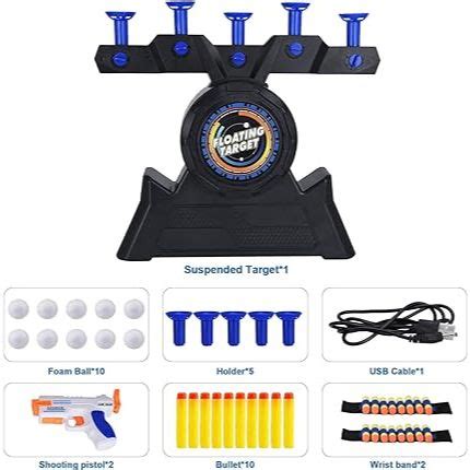 Floating Air Target Shooter Nerf Pistol Gun Soft Bullet Two Player