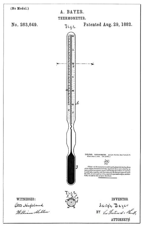clinical thermometer patent photograph by us national archives and