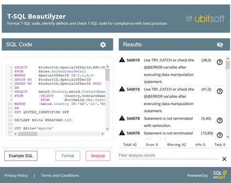 T Sql Analyzer Archives Sql Enlight