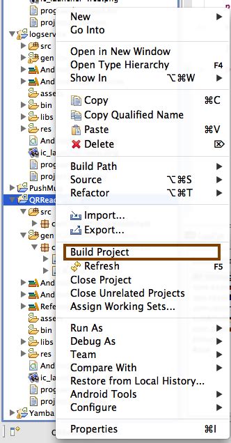 Eclipse Gen Folder Is Empty For Android Project Stack Overflow