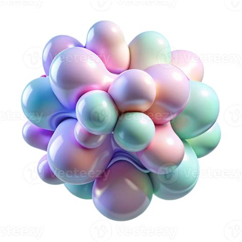 Impressive Abstract A Cluster Of Amorphous Blobs Merging And Separating With A Translucent