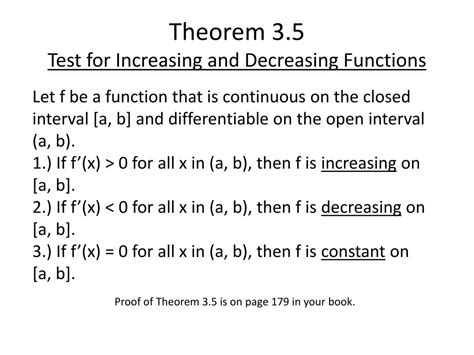 ppt ap calculus section 3 3 increasing and decreasing functions and