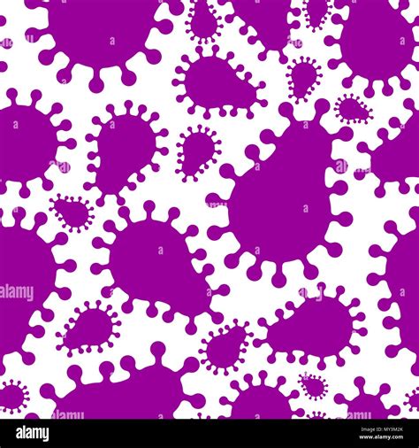 Viruses Seamless Pattern Germs Ornament Disease Background Vector Illustration Stock Vector