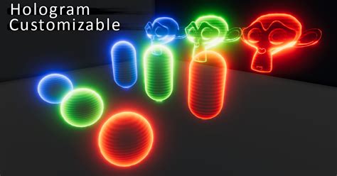Cool Hologram Shader ビジュアルエフェクト シェーダー Unity Asset Store
