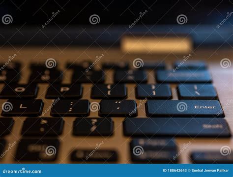Closeup Of Laptop Keyboard Stock Image Image Of Computer