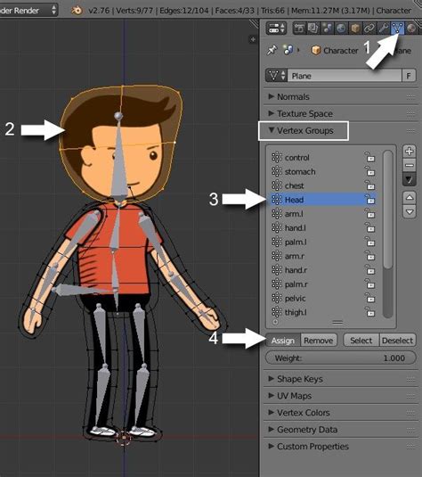Rigging a 2D character in Blender for Cut-Out | Blender character modeling, Cut out animation ...