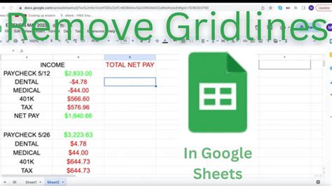 How To Remove Gridlines In Google Sheets Both Completely Or In Specific Cells YouTube