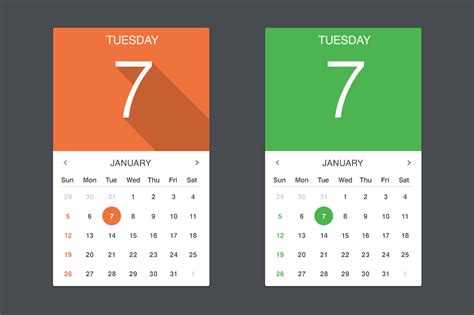 vector calendar widget creative vip