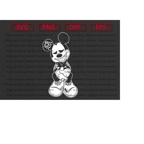 Bad Mickey Gangster Mouse Svg Png Fuck You Svg Mouse Tat Inspire Uplift