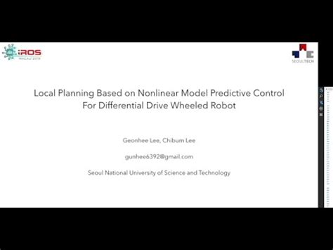 GitHub Geonhee LEE Mpc Ros Differential Wheeled Mobile Robot Nonlinear Model Predictive