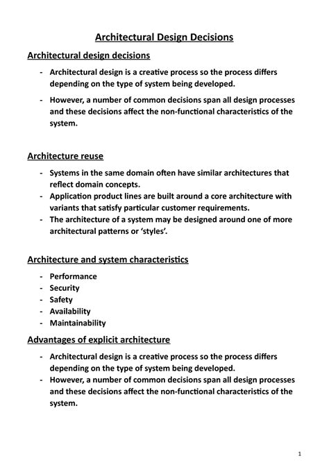 Architectural Design Decisions Architectural Design Decisions