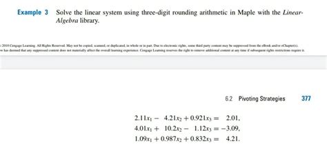 Solved Ex 4 Use Partial Pivoting To Solve The Following