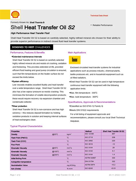 Shell Heat Transfer Oil S2 Tds Pdf