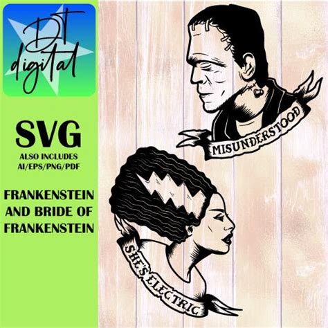 Bride Of Frankenstein Svg Frankenstein Svg Halloween Svg Horror