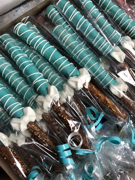 Blue Chocolate Covered Pretzels
