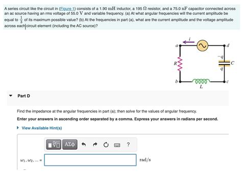 Solved A Series Circuit Like The Circuit In Figure Chegg Com
