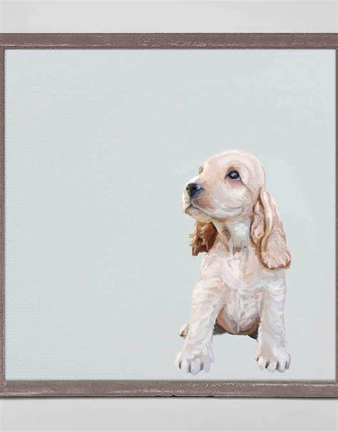 Blonde Cocker Spaniel Mini Framed Canvas Best Friend Schoolhouse Earth
