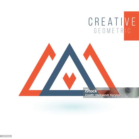 회사 로고에 대 한 창조적인 블루 트리 니 미래 삼각형 기호 디자인입니다 트리플 마운틴 기업 기술 기하학적 정체성 개념 흰색 배경에 격리된 스톡 벡터 그림입니다 0명에 대한