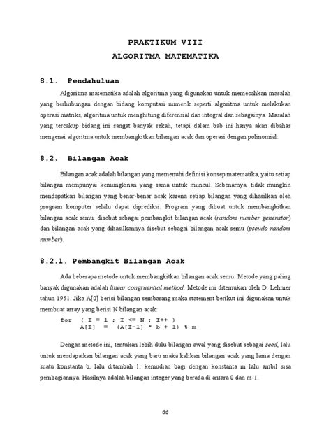 Algoritma Matematika Pdf Sains And Matematika