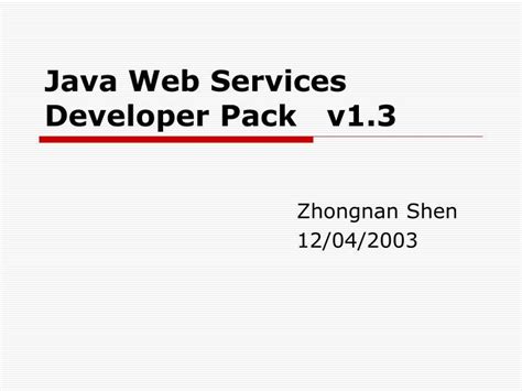 Ppt Java Web Services Developer Pack V13 Powerpoint Presentation Free Download Id406463