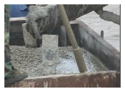 Pictures Of Production Of Large Size Concrete Blocks A Pouring Download Scientific Diagram