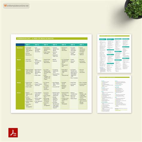 Menu Planner Template Excel