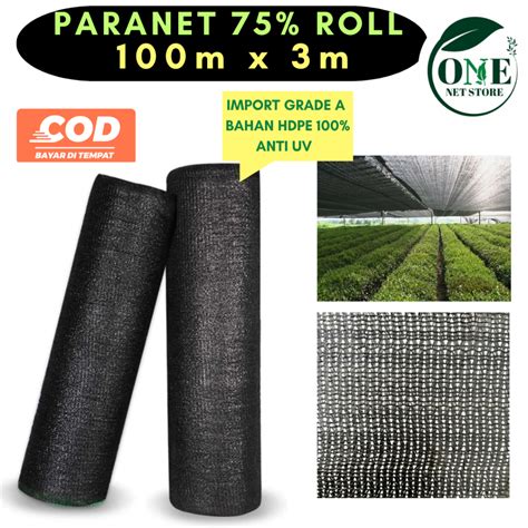 Jual JARING PARANET 75 % / SHADING NET | ANTI UV | GRADE A ( 1 ROLL ) | Shopee Indonesia