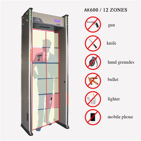 Walk Through Body Temperature Scanner Detector Multi Zones Metal Detector Gate Walk Through