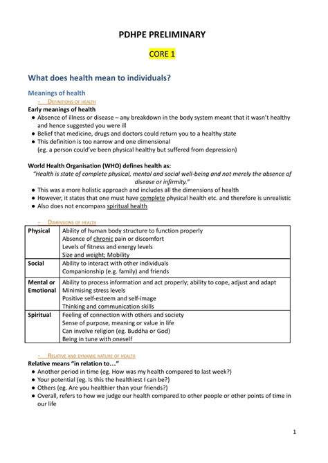 Full Prelim Notes Personal Development Health And Physical Education