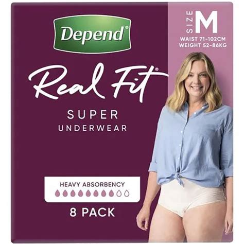 Depend® Real Fit For Women Super Underwear 8pk Mlandxl