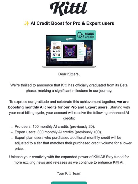 Kittl Ai Credit Boost For Pro And Expert Users Milled