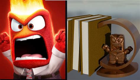 Stl Datei Porta Libroafirmador De Librobook Intensamente Inside Out Furia 📚 ・vorlage Für