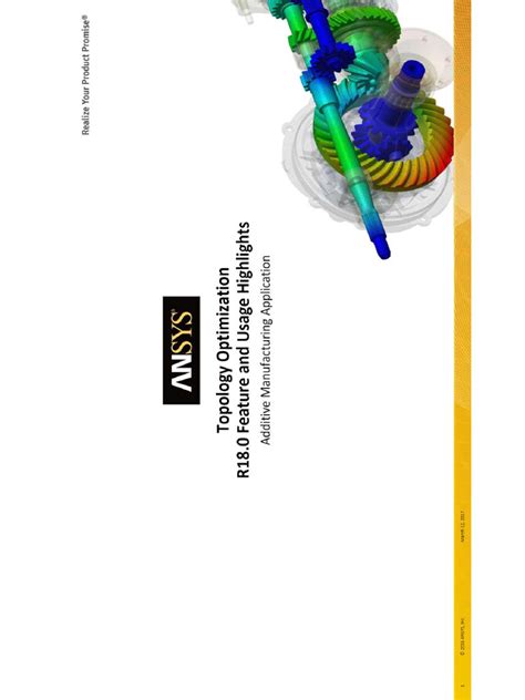 Ansys Topology Optimization R180 Feature And Usage Pdf