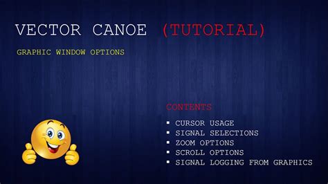 Vector Canoe Graphic Window Analysis Option Youtube