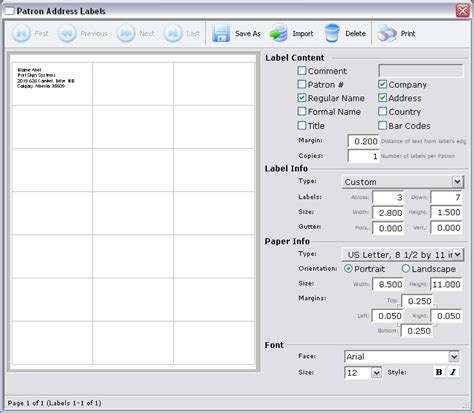 Printing Labels Later Arts Management Systems