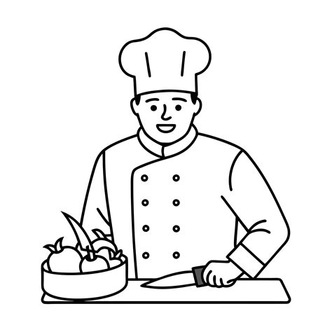 Cooking Coloring Pages For Coloring Book 47463326 Vector Art At Vecteezy