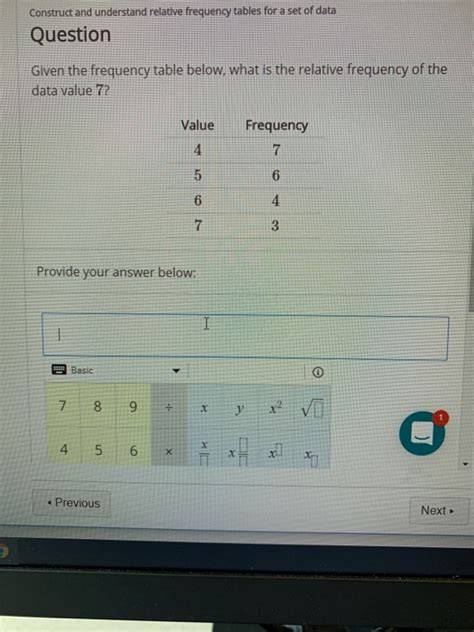 Solved Construct And Understand Relative Frequency Tables