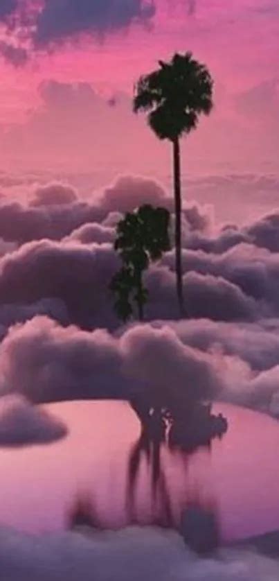 Dreamy Palms And Clouds Wallpaper Free Download