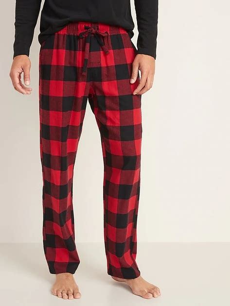 Мужские фланелевые штаны в клетку Old Navy art159871 (Красный/Черный ...